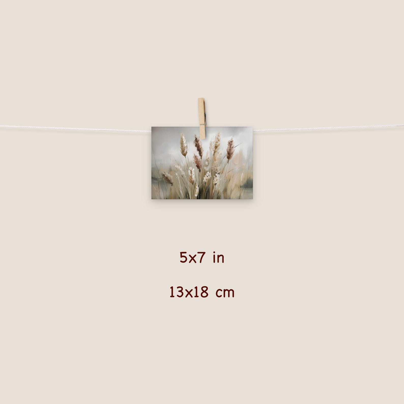 Horizontal Wheat Field Giclee Print – Neutral Botanical Wall Art ...