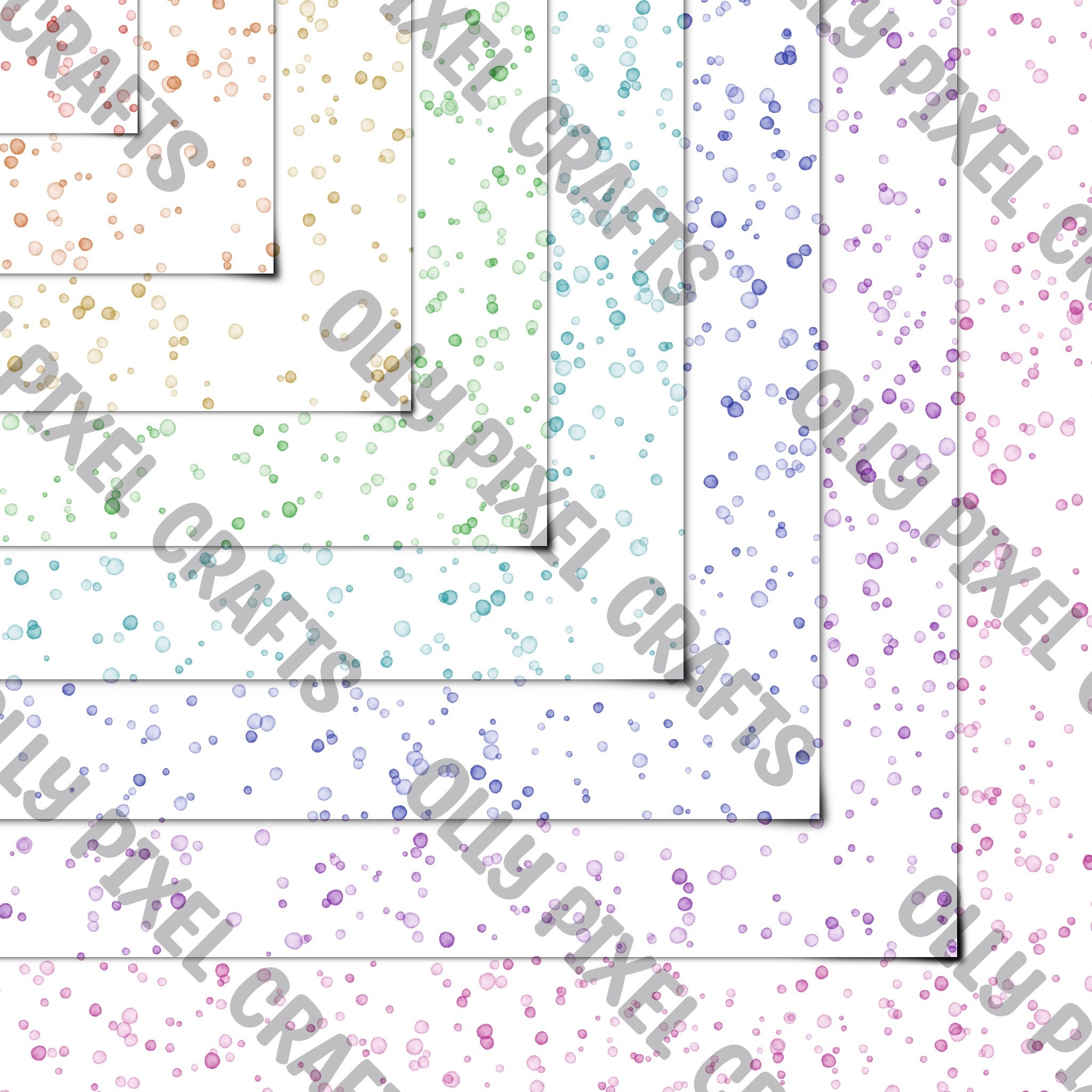40 Rainbow Splotches and Splashes Digital Papers, Digital Paper Pack ...