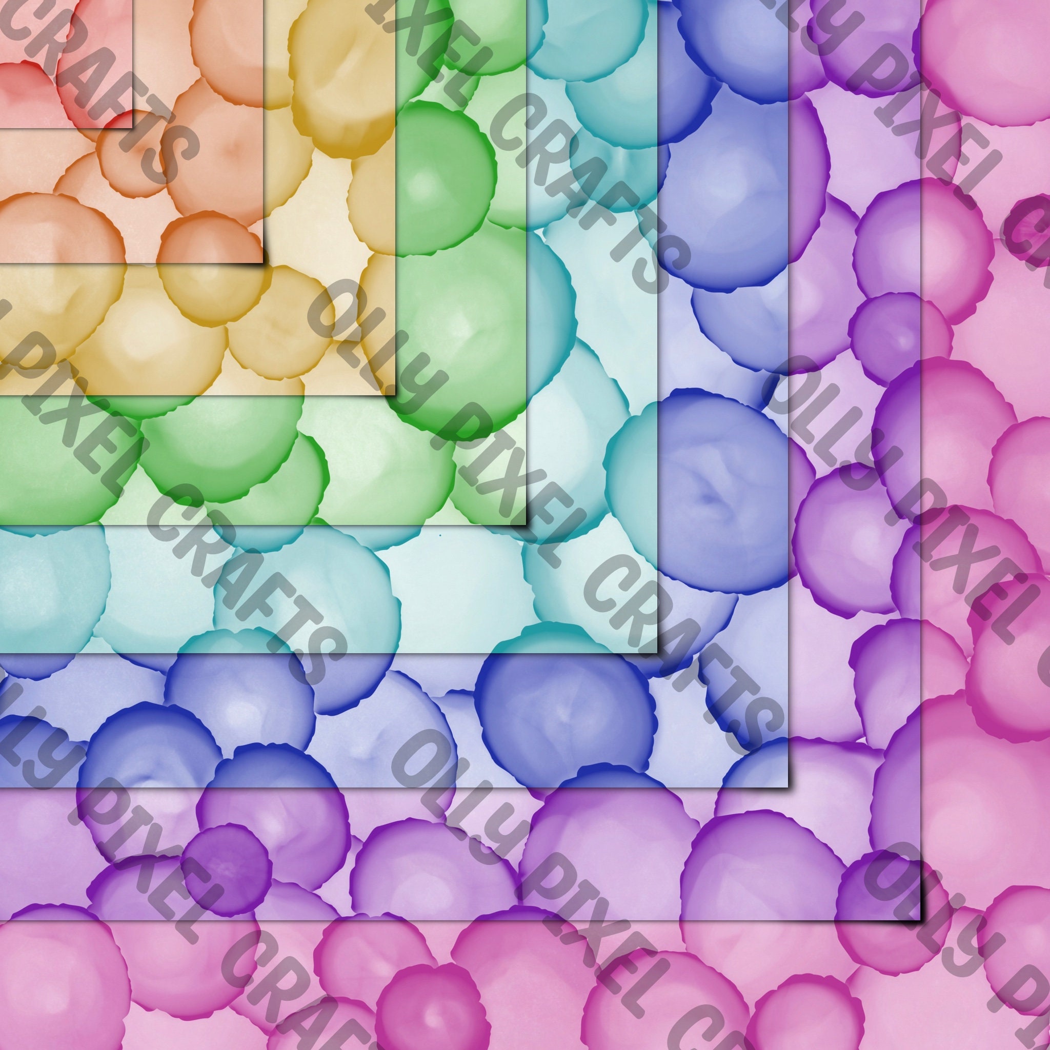 40 Rainbow Splotches and Splashes Digital Papers, Digital Paper Pack ...