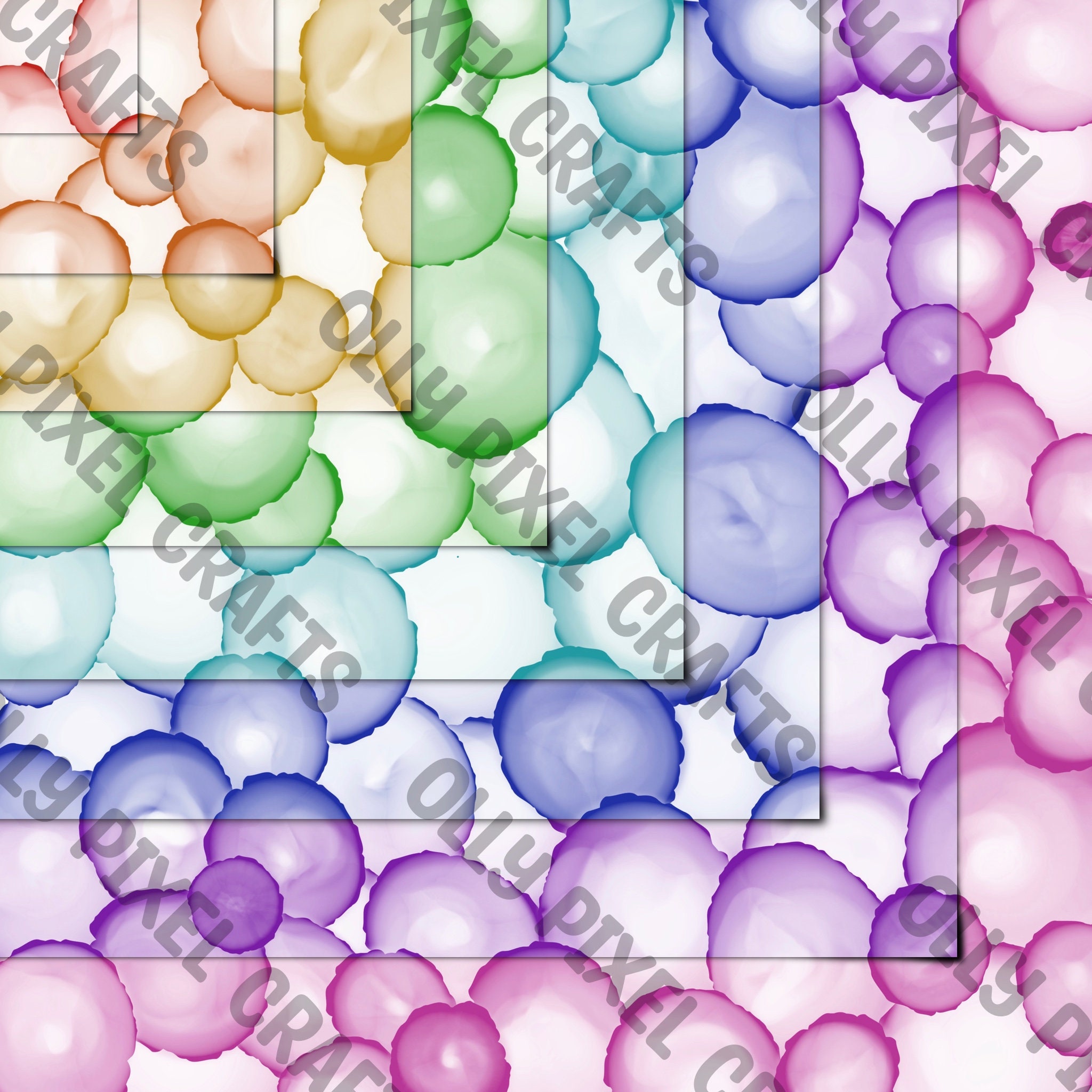40 Rainbow Splotches and Splashes Digital Papers, Digital Paper Pack ...