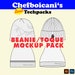 Beanie Toque Mockup Pack: Vector Fashion Design Sketches (AI, SVG, PDF ...