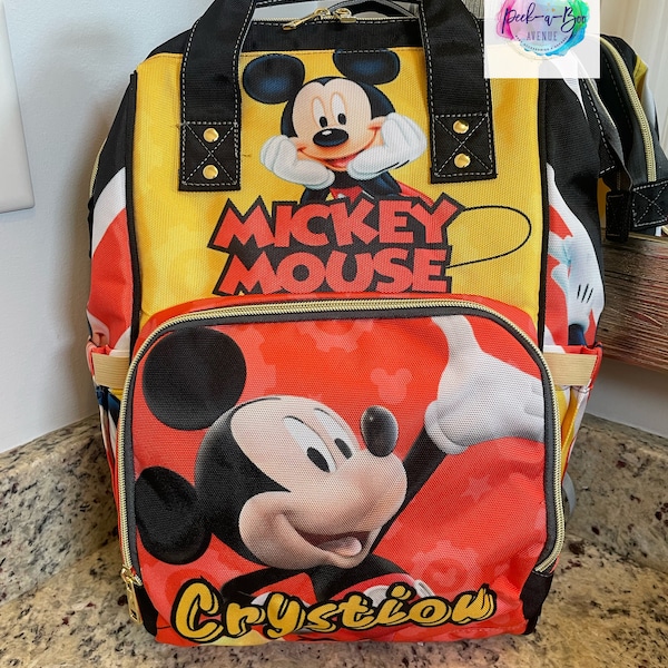 Mickey Mouse Baby Diaper Bag - Etsy