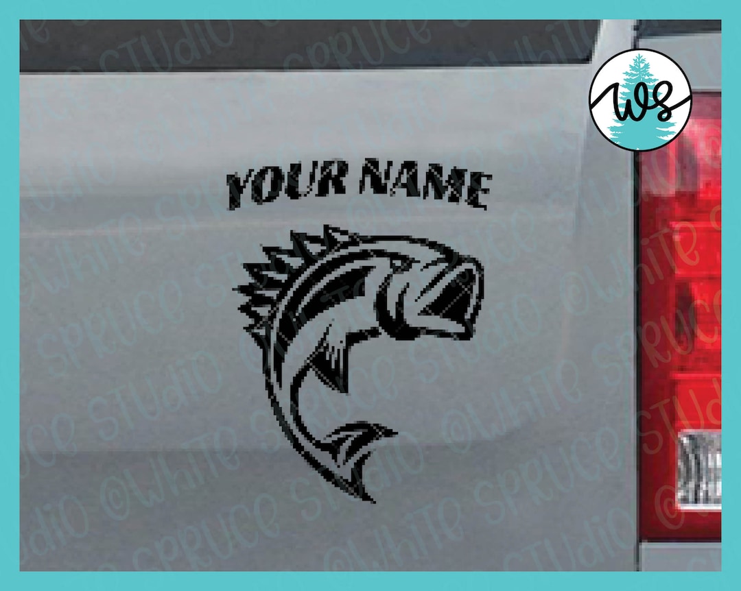 Custom Fish Decal, Permanent Vinyl Decal, Fish Window Sticker, Fish ...