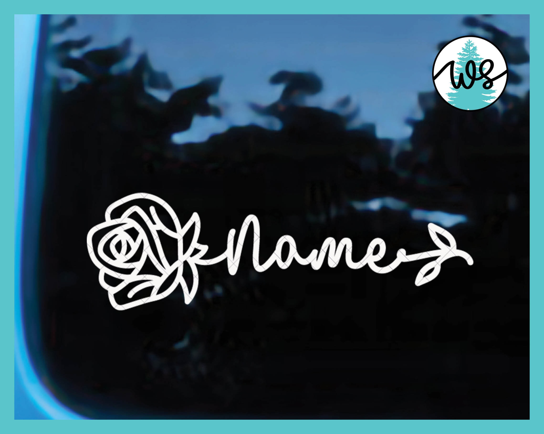 Rose Flower Decal Custom Rose Flower Decal Flower Car Decal - Etsy