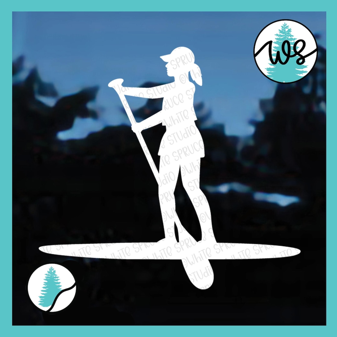 Woman Standing SUP Decal, SUP Decal, SUP Window Decal, Sup Bumper Decal ...
