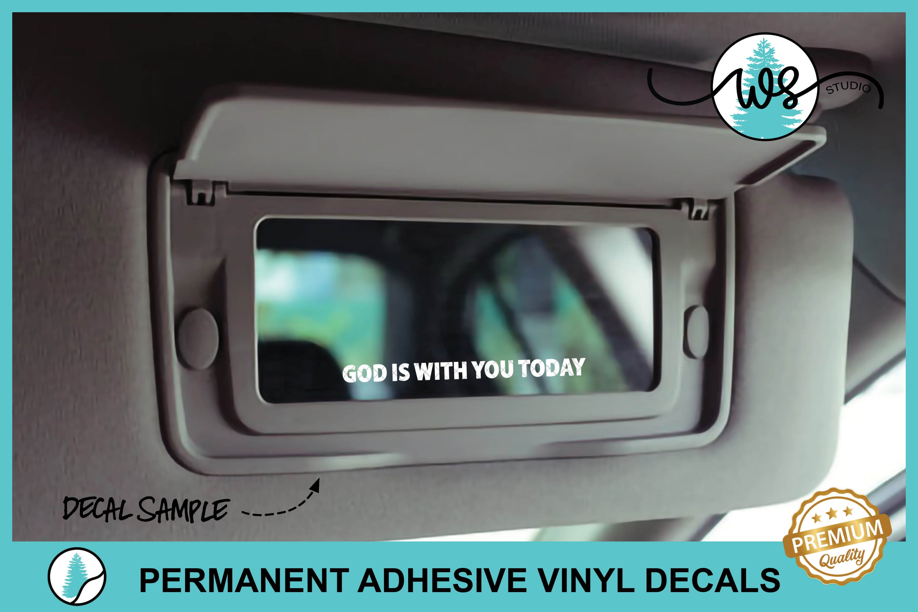 Car Mirror Decal Bible Verse Decal Inspirational Decal - Etsy