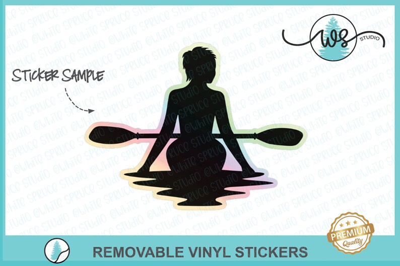 Holographic Kayak Sticker Rainbow Kayak Sticker Kayak Window - Etsy