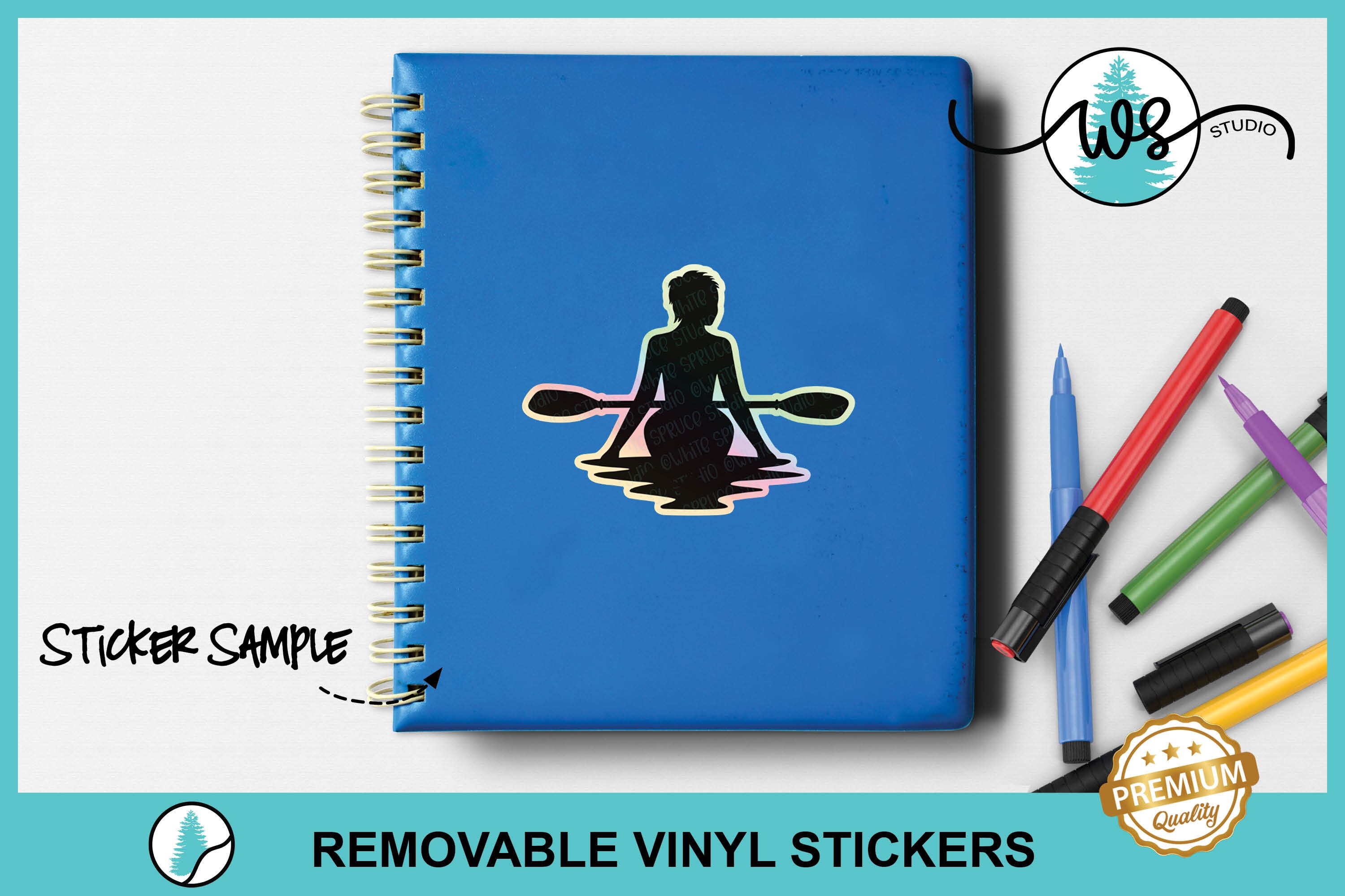 Holographic Kayak Sticker Rainbow Kayak Sticker Kayak Window - Etsy