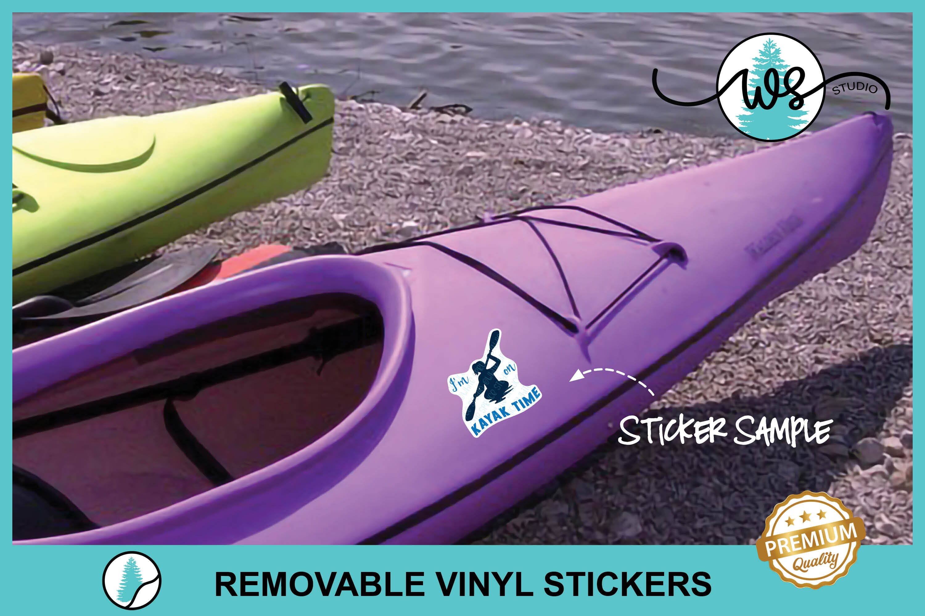 Kayak Sticker, Woman Kayak Sticker, Kayak Saying Sticker, Removable ...