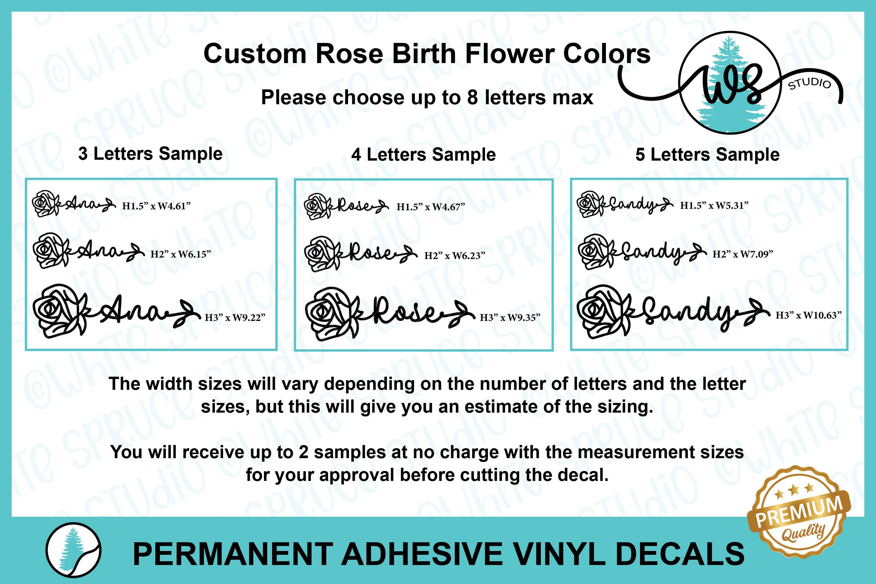 Rose Flower Decal Custom Rose Flower Decal Flower Car Decal - Etsy