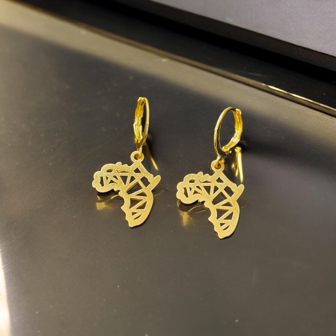 Africa Map Earrings - Etsy