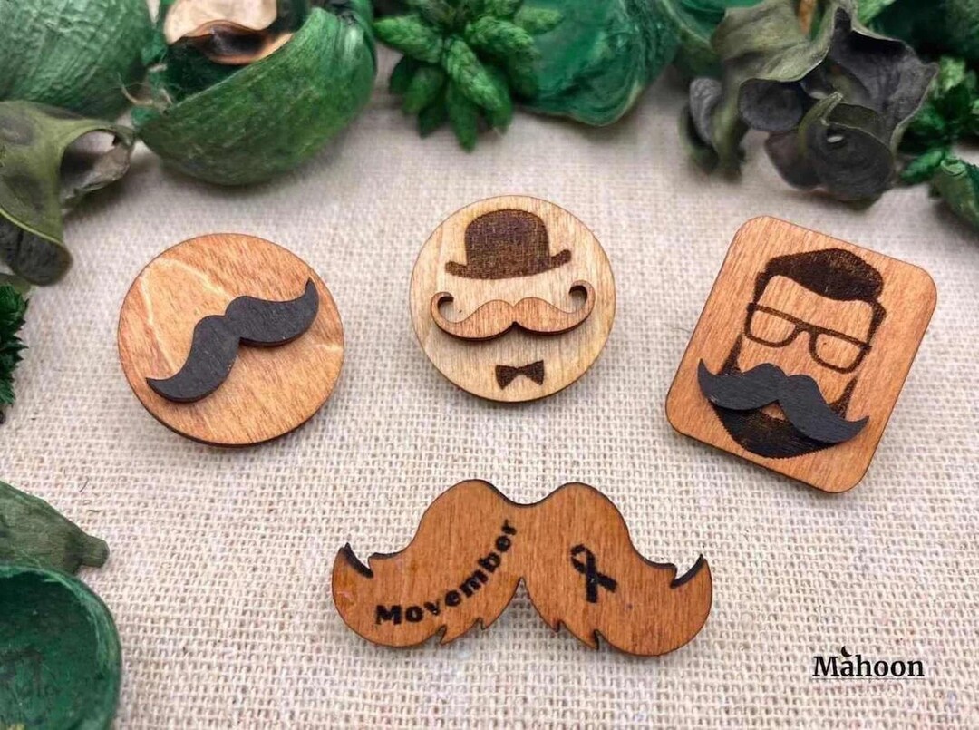 Movember Pin, Moustache Pins - Etsy