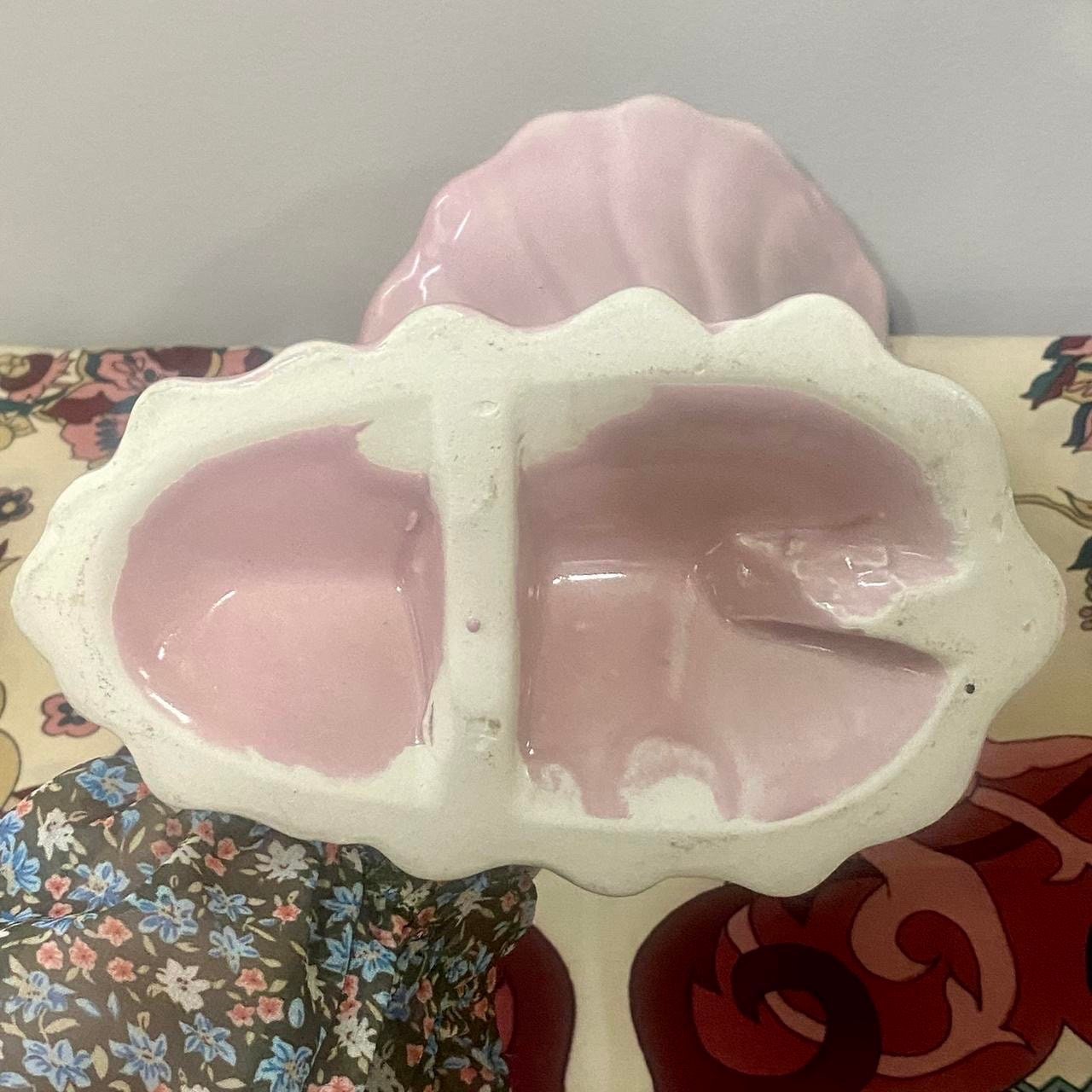 Pastel Pink Ceramic Cornucopia Vase - Etsy