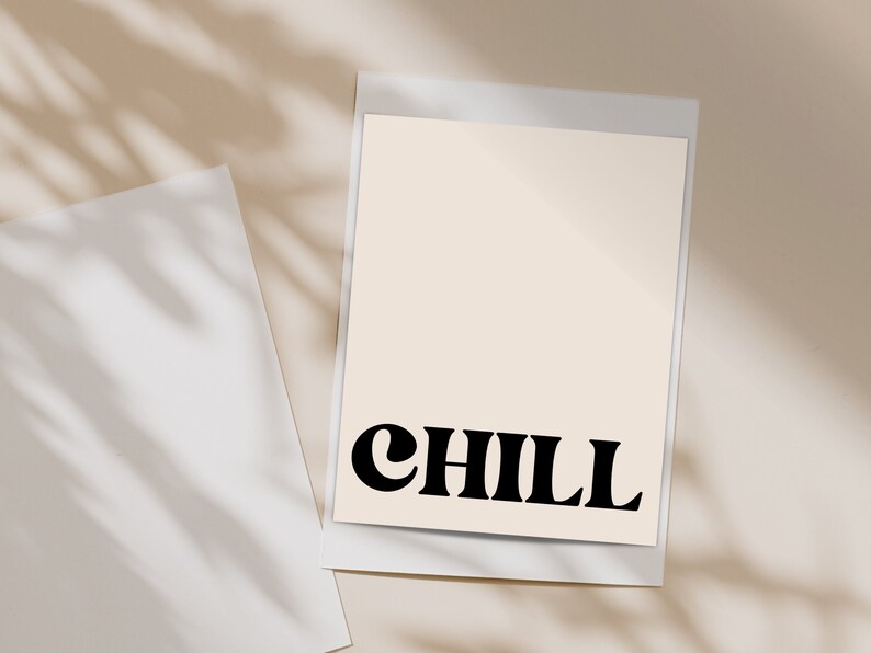 Retro Poster Chill Retro Typography Boho Wall Decor Living Room Wall ...