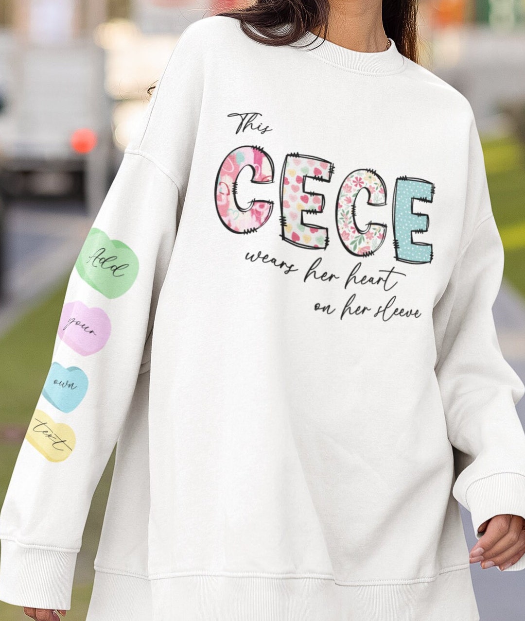 This CECE Wears Her Heart on Her Sleeve, Valentines Png, Add Your Own ...