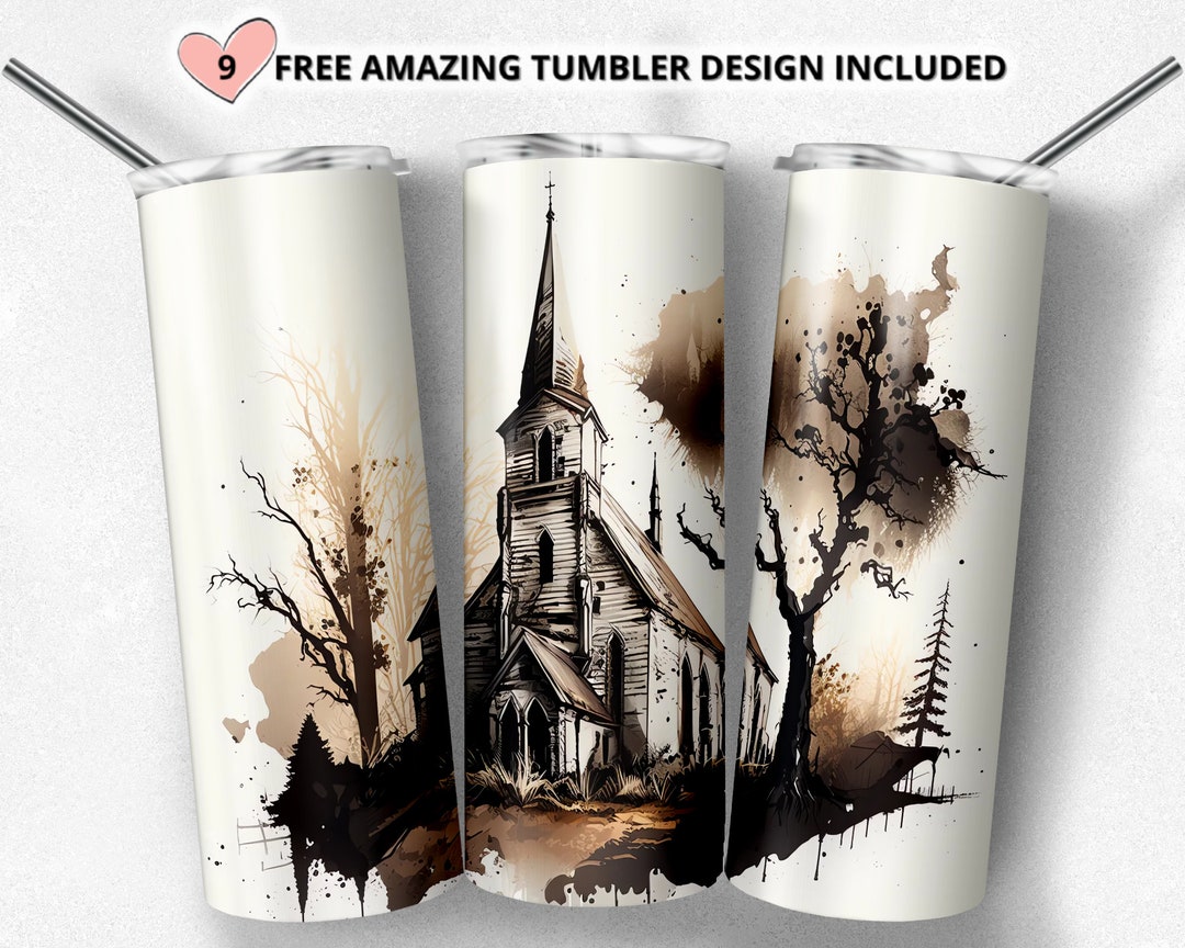 Church Tumbler 20oz Skinny Tumbler Sublimation Design, Christian ...