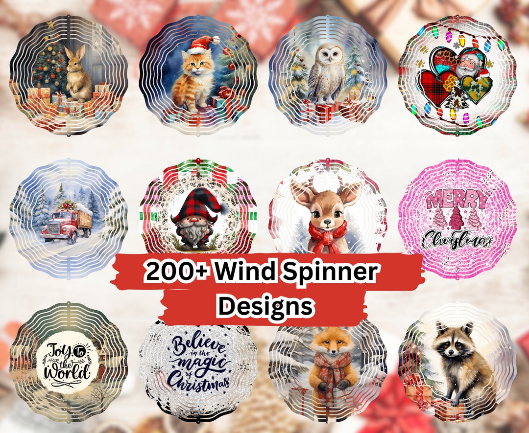 200+ Christmas Wind Spinner Sublimation Design Bundle, Wind Spinner ...