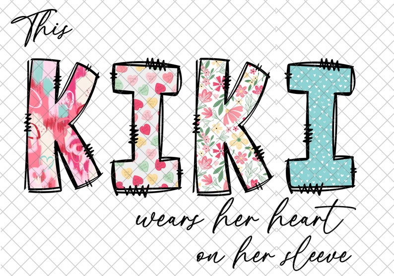This KIKI Wears Her Heart on Her Sleeve, Valentines Png, Add Your Own ...