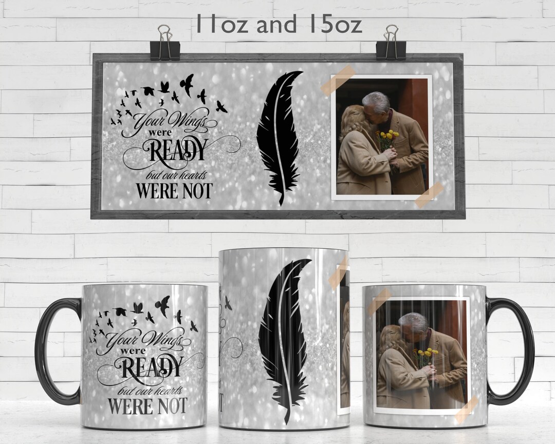 Memorial Photo Mug Sublimation Template -11oz Mug -15oz Mug PNG Mug ...
