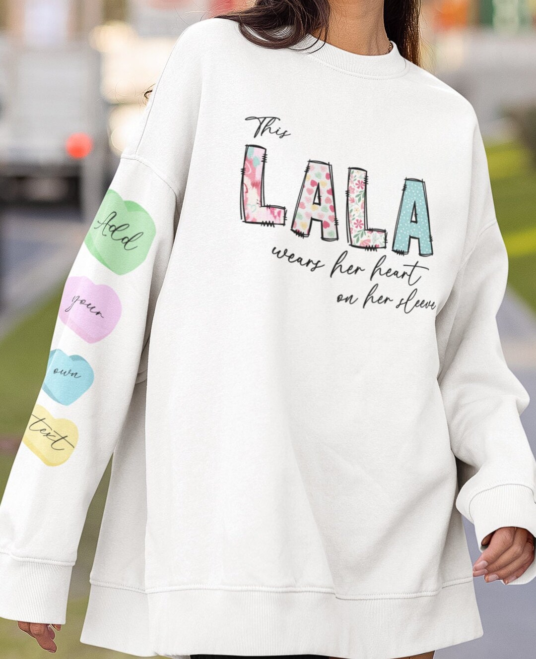 This LALA Wears Her Heart on Her Sleeve, Valentines Png, Add Your Own ...