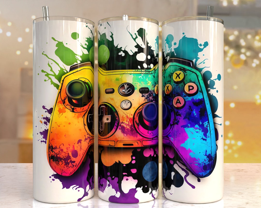 Gamer Tumbler Sublimation Designs Download PNG, Game Tumbler Wrap ...