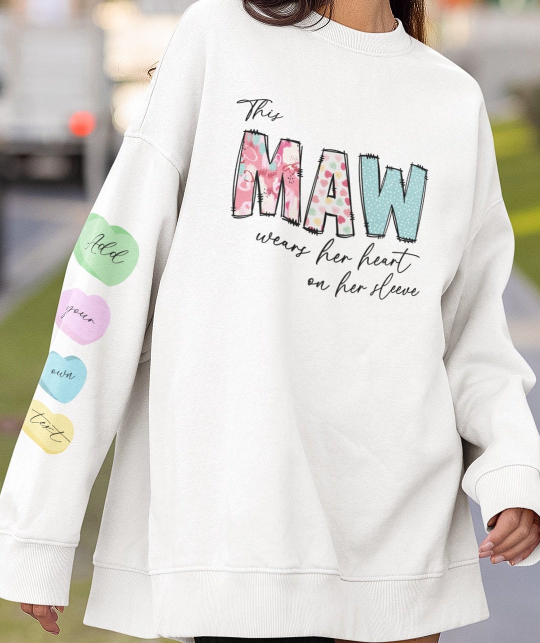 This MAW Wears Her Heart on Her Sleeve, Valentines Png, Add Your Own ...