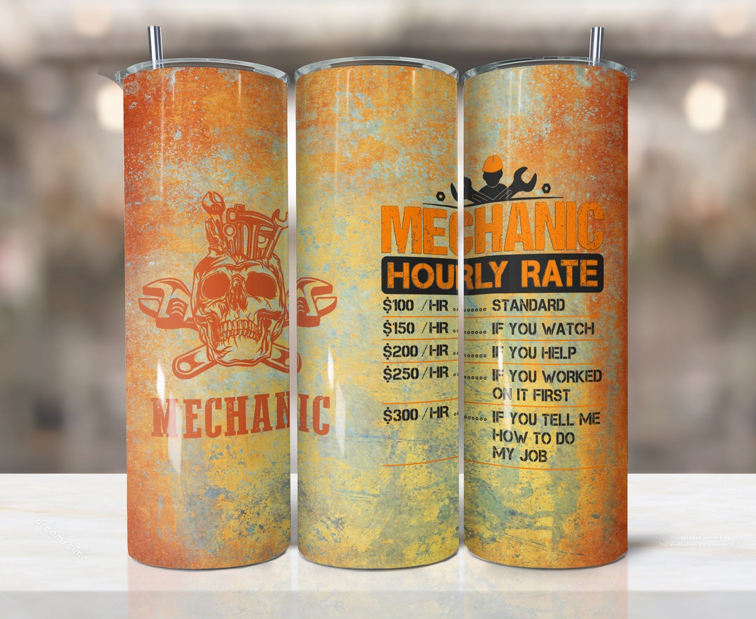 Mechanic Tumbler Design for Men | Sublimation Designs Downloads ...