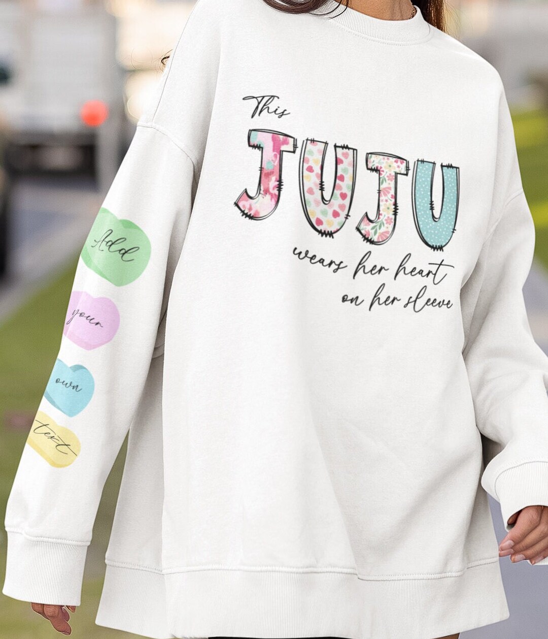 This JUJU Wears Her Heart on Her Sleeve, Valentines Png, Add Your Own ...