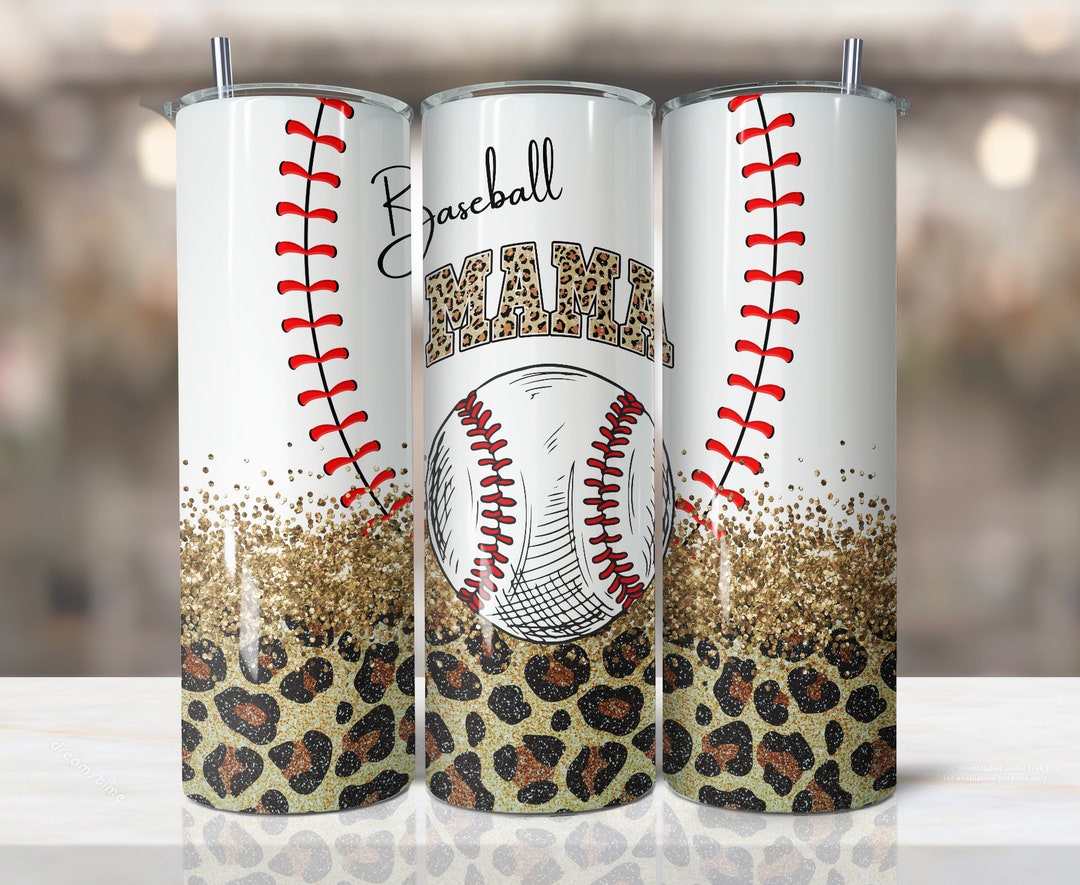 Baseball Tumbler,leopard 20oz Skinny Tumbler Sublimation Designs ...