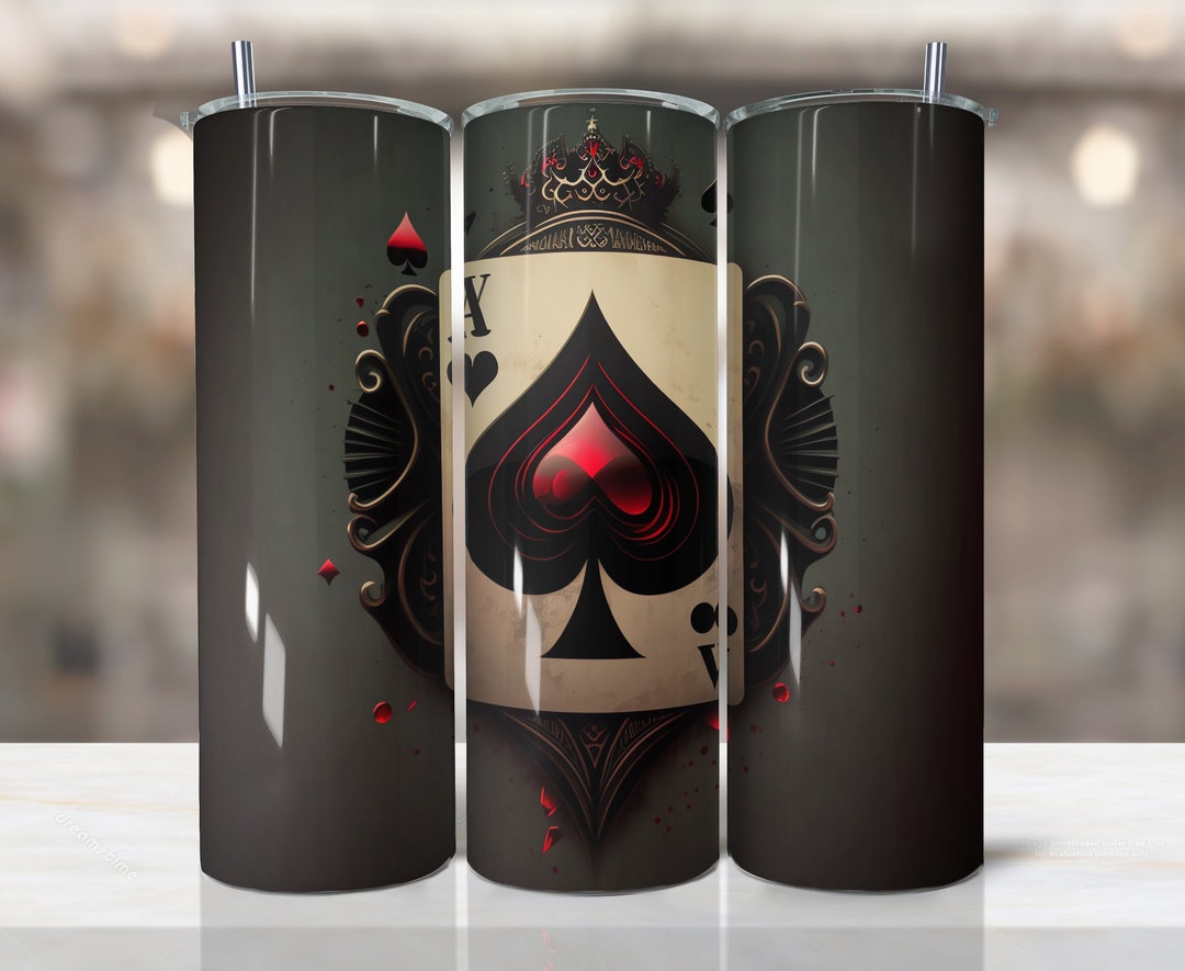 Playing Cards Sublimation Designs - Templates - PNG 20 Oz Tumbler ...