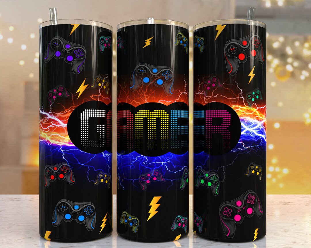 Gamer Tumbler Sublimation Designs Download PNG, Game Tumbler Wrap ...