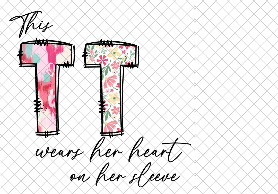 This TT Wears Her Heart on Her Sleeve, Valentines Png, Add Your Own ...