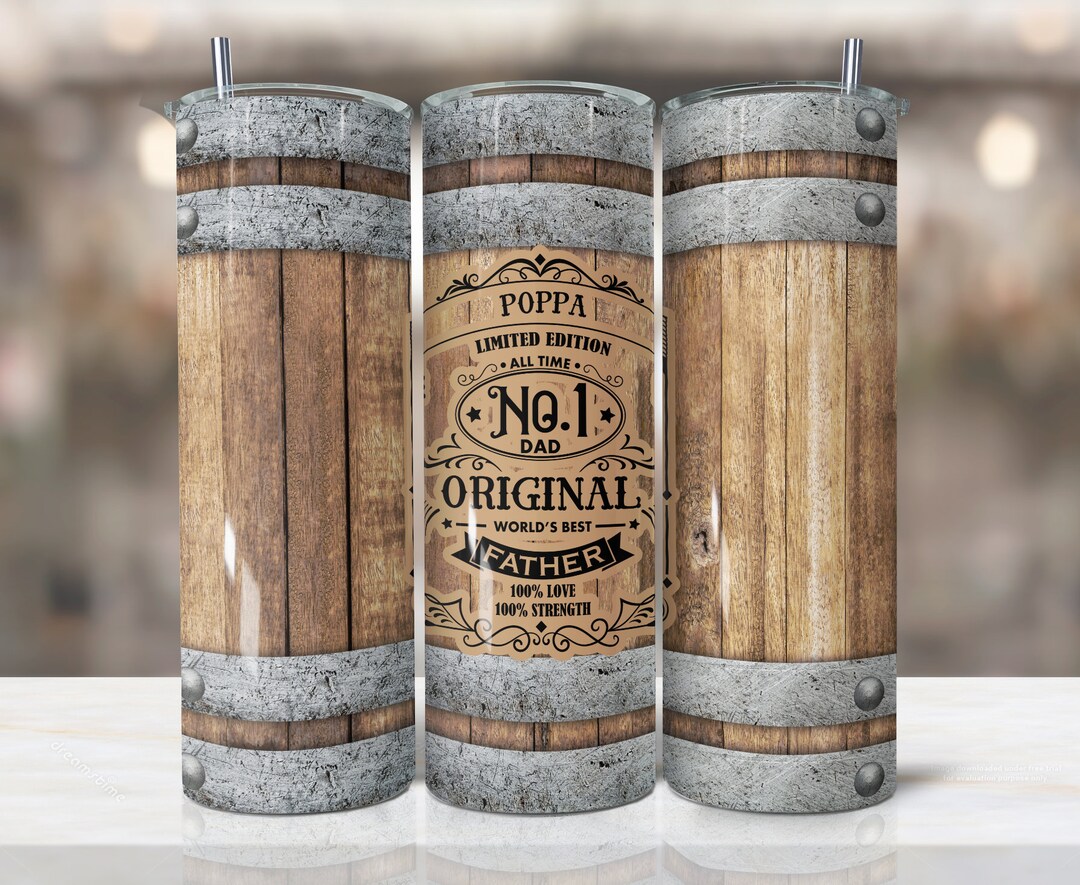 Father's(poppa Version) Day Tumbler Wrap, Wood Tumbler Wrap,20oz Skinny ...