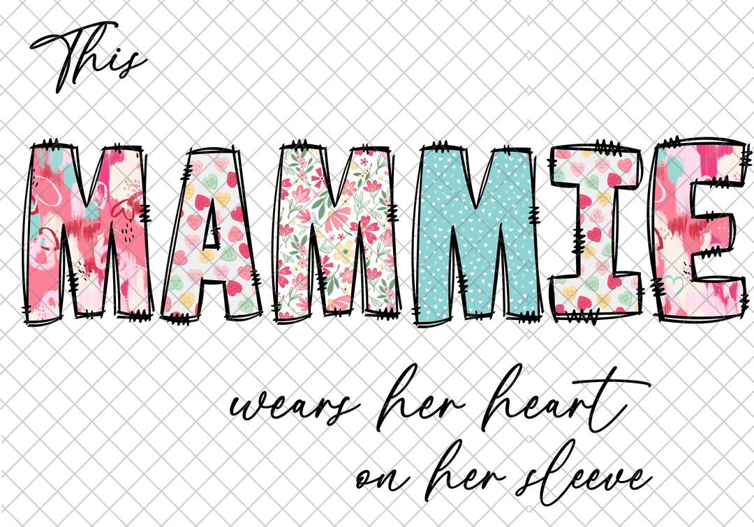 This MAMMIE Wears Her Heart on Her Sleeve, Teacher Day, Add Your Own ...