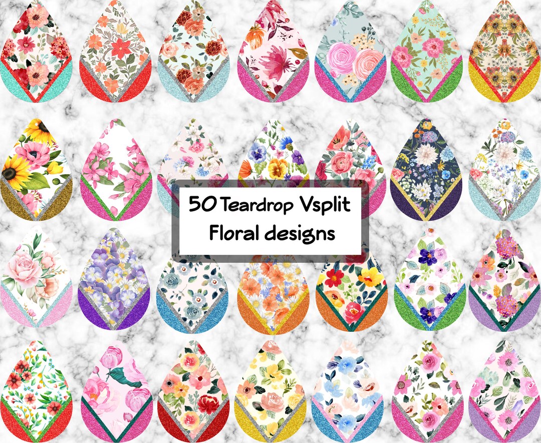 50 PNG Vsplit Glitter Tear Drop Sublimation Design, Tear Drop Designs ...