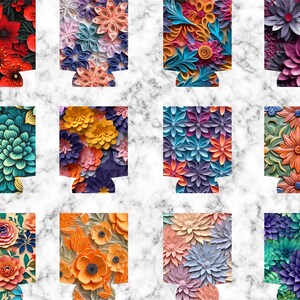 50 PNG Flower Can Cooler Sublimation Design, Can Cooler Designs, Can ...