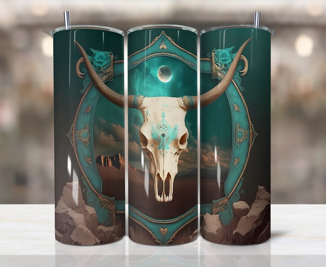 Cowhide Aztec Tumbler Designs, Seamless AZTEC 20oz Skinny Tumbler Wrap ...