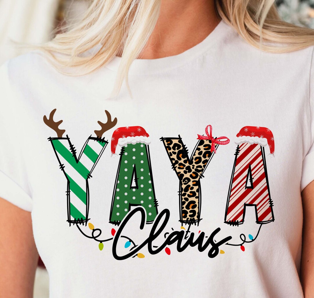 Christmas Png, YAYA Claus Png, Retro Christmas Png, Christmas ...