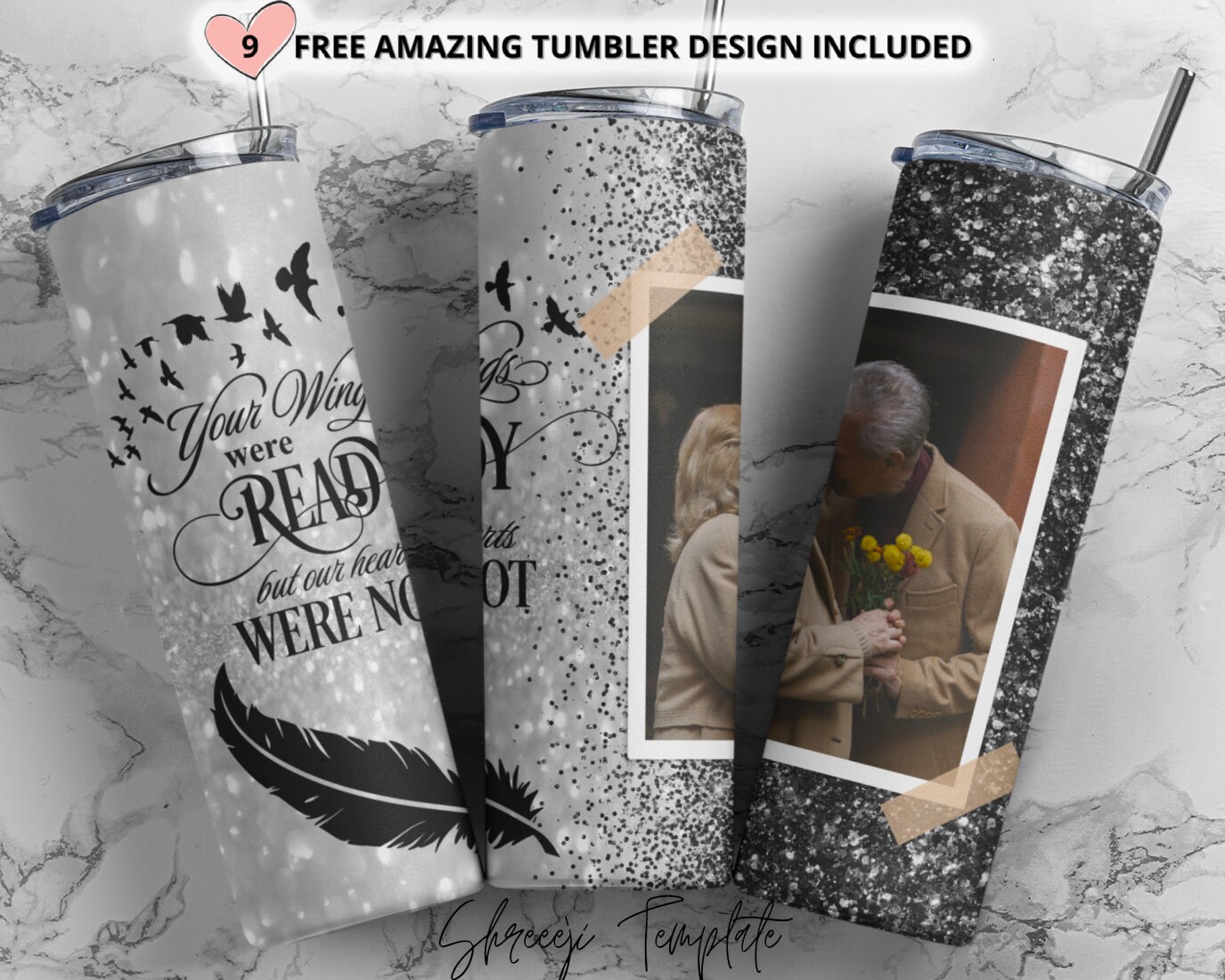 Memorial Tumbler Png Wrap Your Wings Were Ready but Our - Etsy