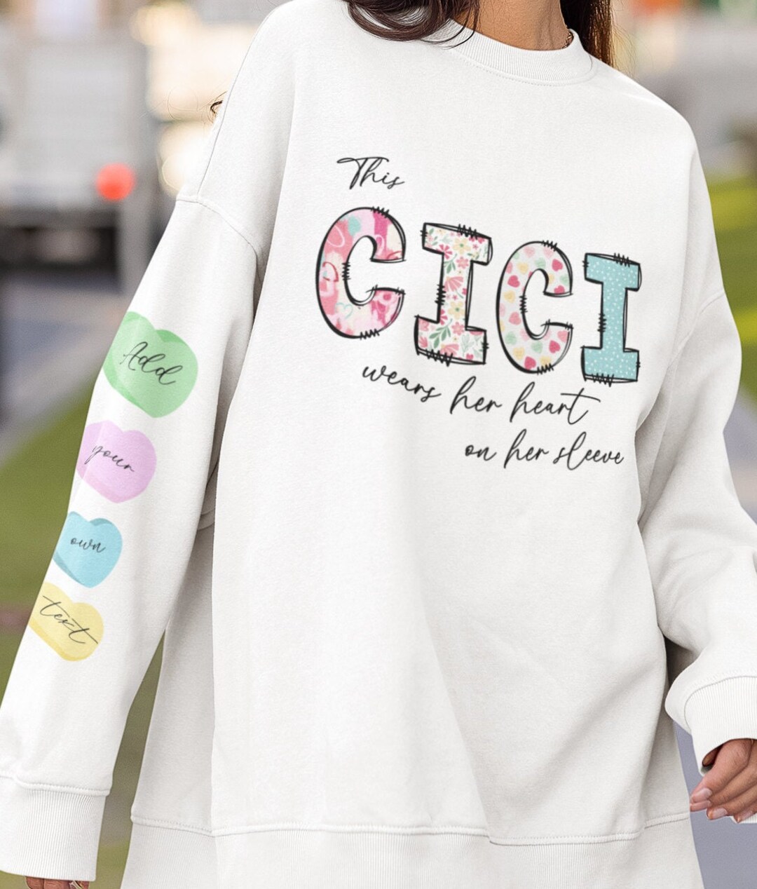 This CICI Wears Her Heart on Her Sleeve, Valentines Png, Add Your Own ...