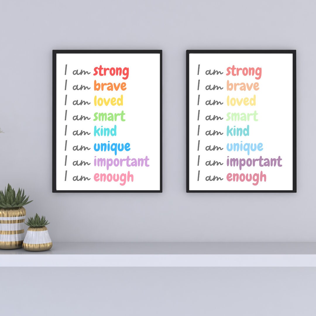 Positive Affirmations for Kids, Classroom Inspiration, Child ...