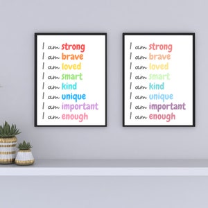 Positive Affirmations for Kids, Classroom Inspiration, Child ...