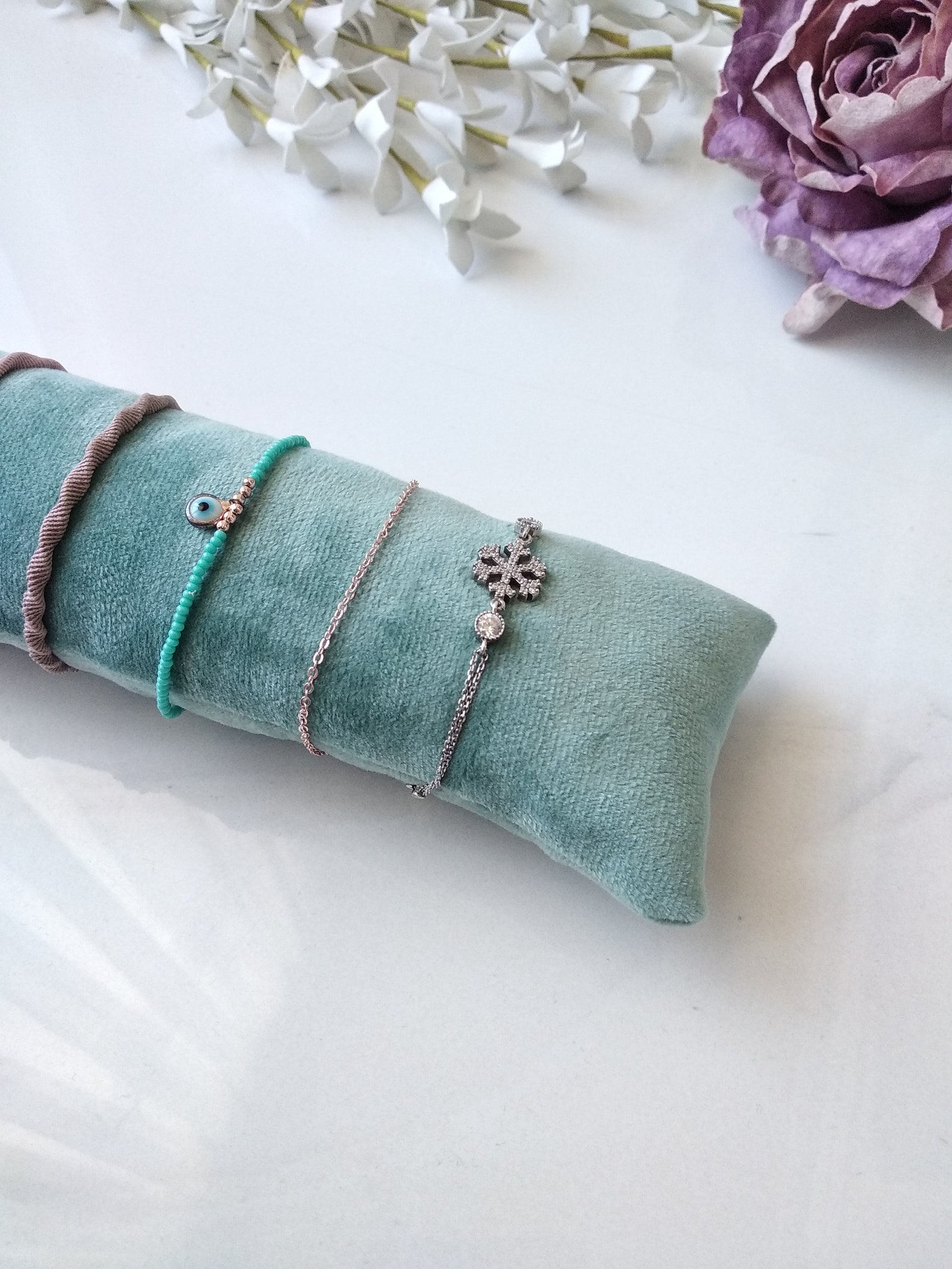 Velvet Bracelets Pillow, Bracelet Pillow, Jewelry Display Pillow ...