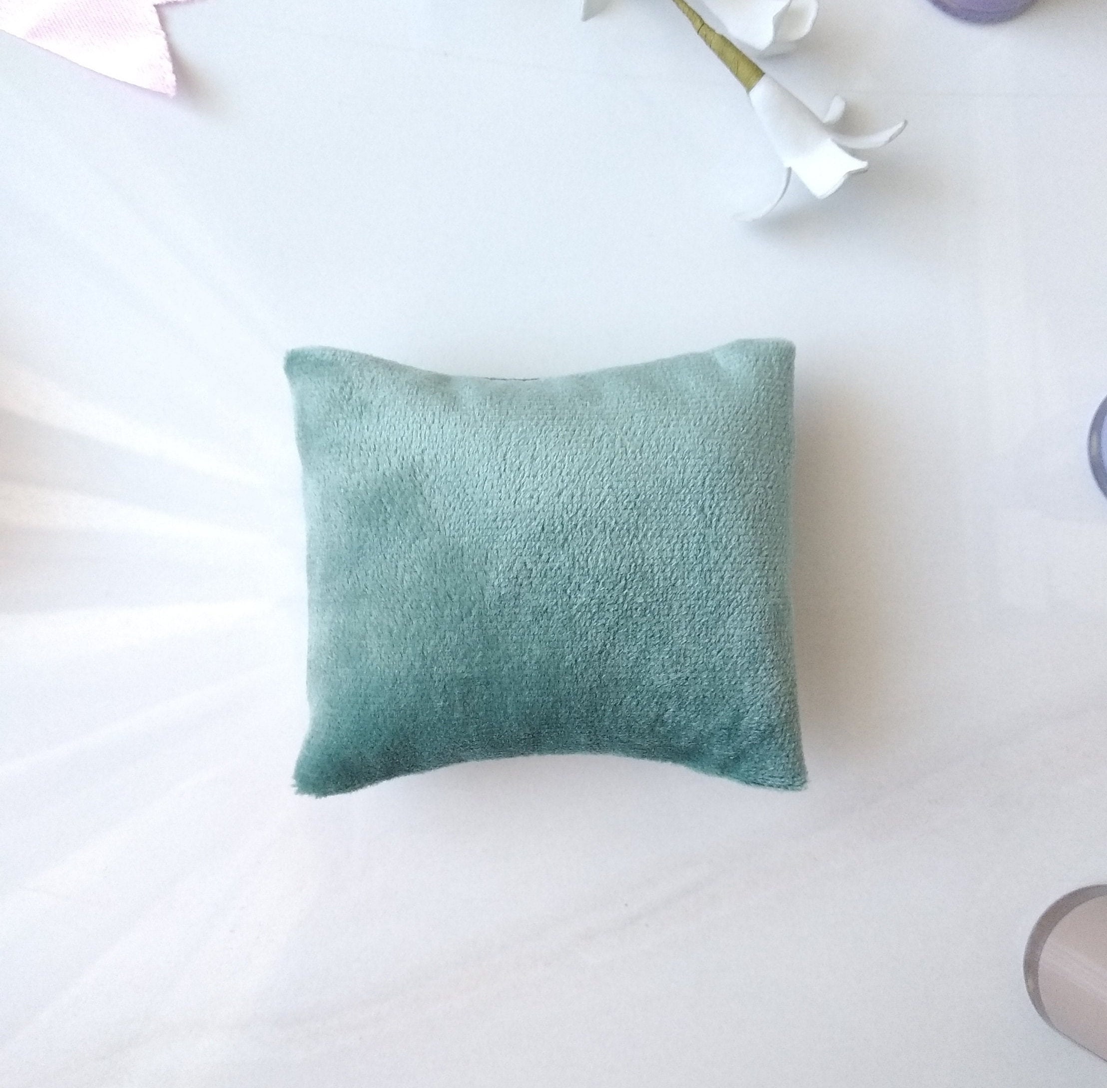Sage Green Velvet Watch Pillow, Watch Box Pillows, Bracelets Pillow ...