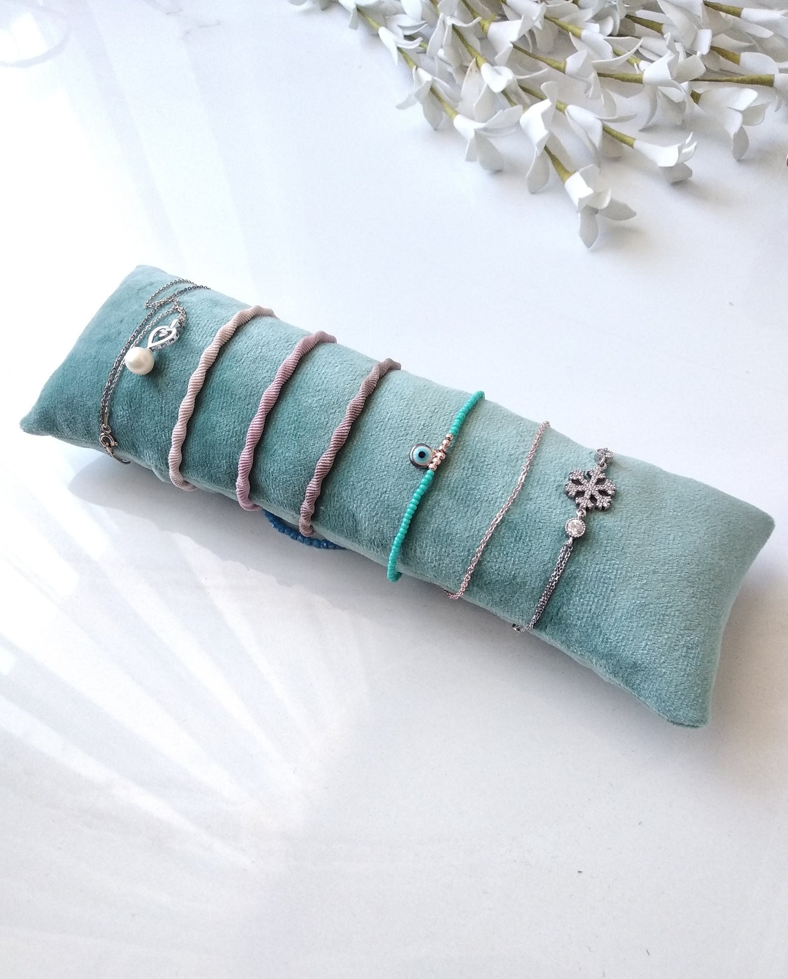Velvet Bracelets Pillow, Bracelet Pillow, Jewelry Display Pillow ...