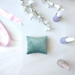 Sage Green Velvet Watch Pillow, Watch Box Pillows, Bracelets Pillow ...