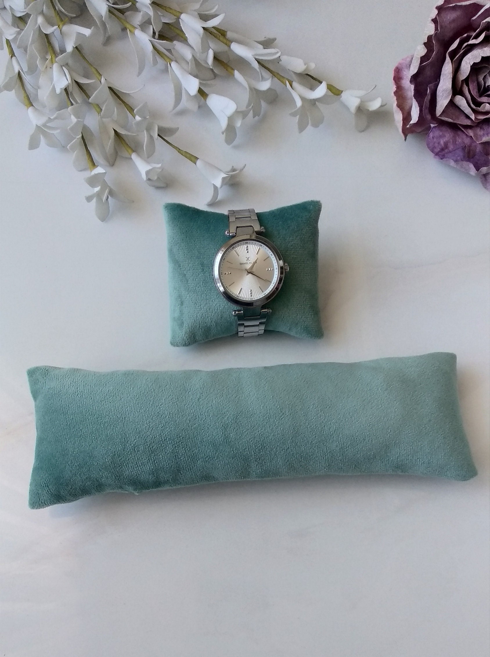 Sage Green Velvet Watch Pillow, Watch Box Pillows, Bracelets Pillow ...