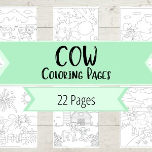 Cute COW Coloring Pages - Cow Pictures to Color Featuring Farms, Barns ...