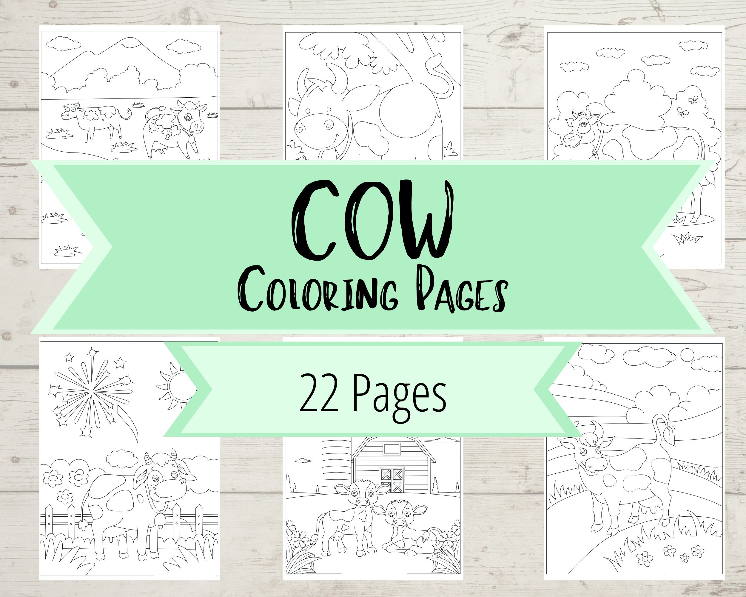 Cute COW Coloring Pages Cow Pictures to Color Featuring Farms, Barns ...