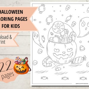Pumpkin Coloring Pages for Kids - Kids Halloween Activity - Download ...